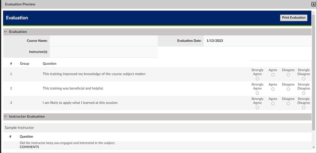 Evaluations Overview