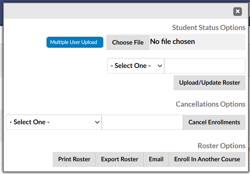 How to manage course Rosters